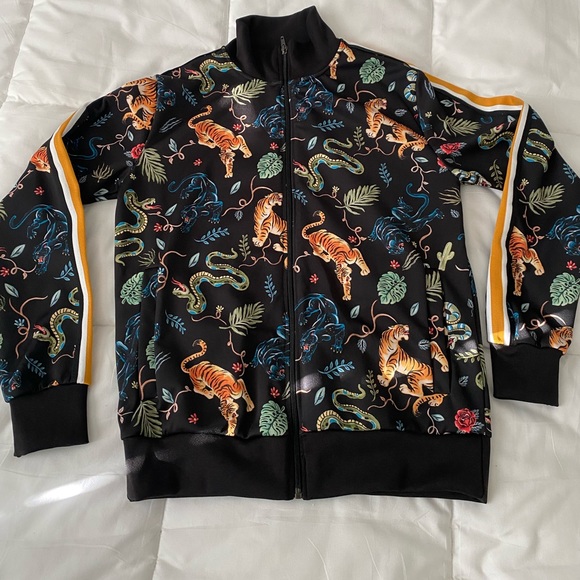 Zara | Jackets & Coats | Zara Man Black Tiger Panther Snake Jungle ...